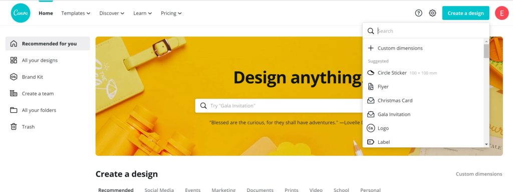 Using Canva To Custom size Your Images Design TLC