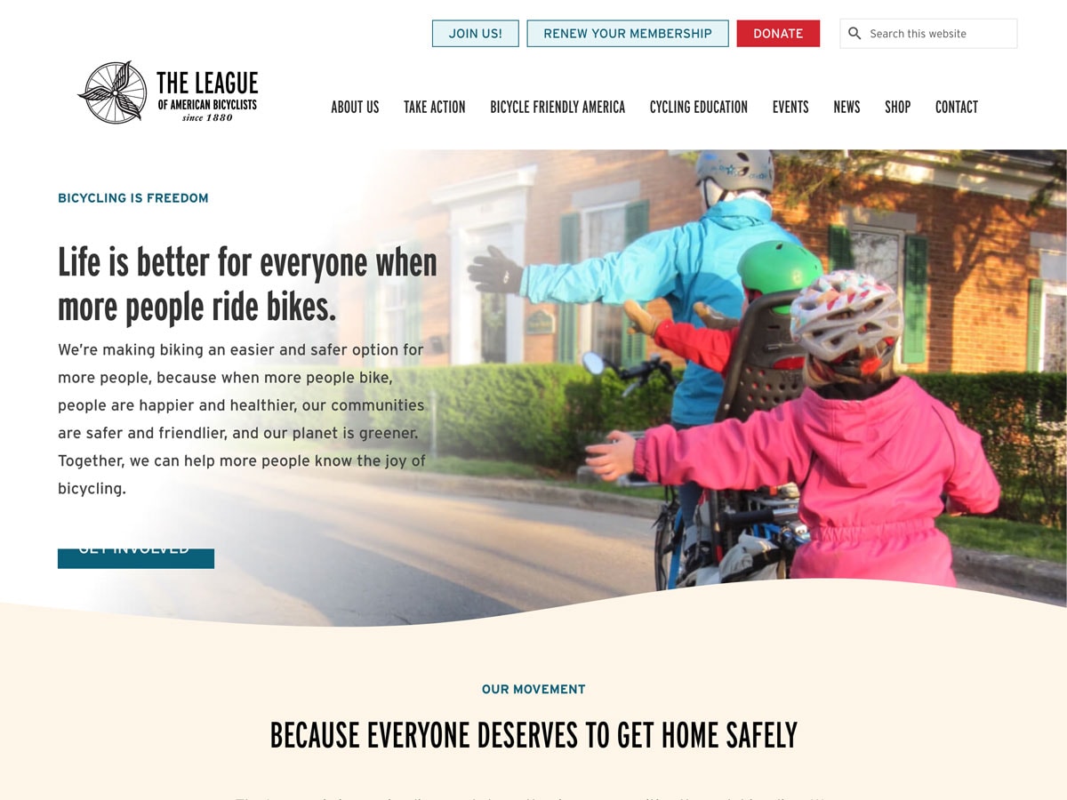 The League of American Bicyclists | Design TLC